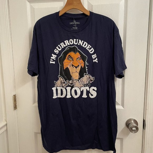 Disney | Shirts | Disney Lion King Scar Navy Tee Im Surrounded By ...